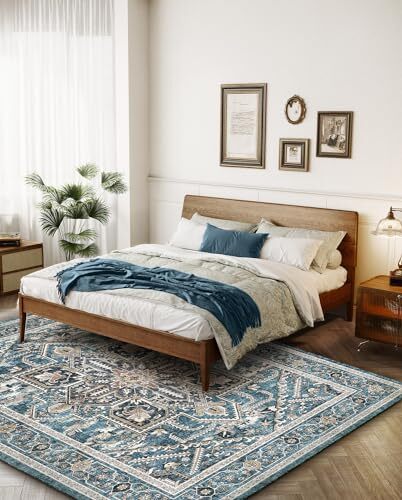 Boho Area Rugs Machine Washable for Living Room Bedroom, Large 5x7ft ...