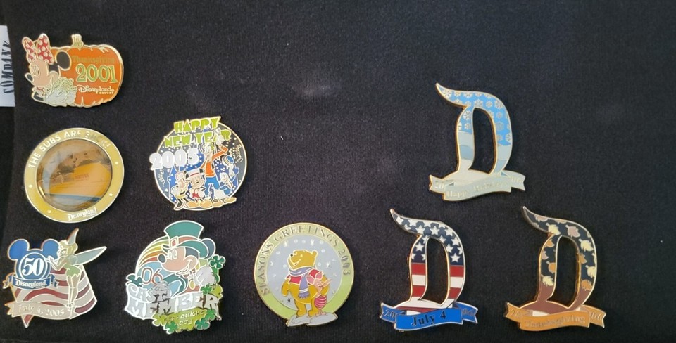 DISNEY CAST MEMBER PINS - IN PIN BAG - 80 Cast Member Pins - Beautiful ...