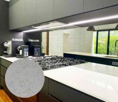 Distressed Mirror Splashback - Toughened Glass Suitable Behind All Hobs ...