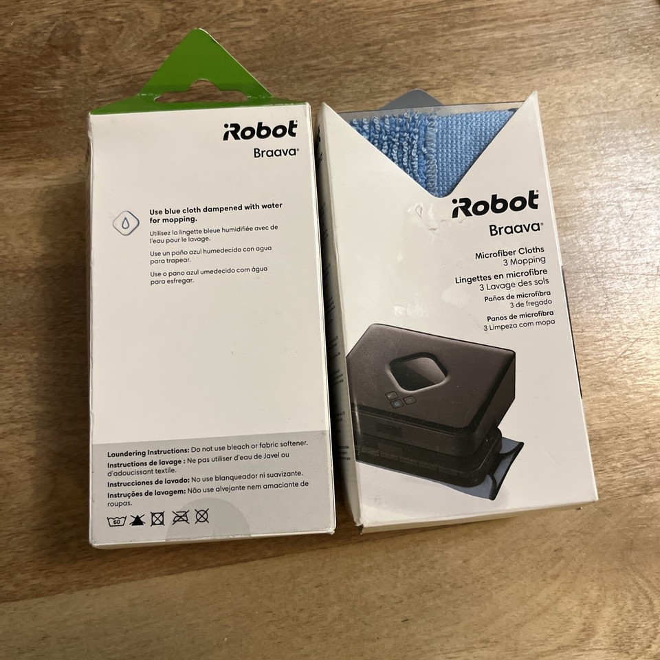 2 iRobot Braava Microfiber Mop Cloths, 3 pack - New in Box | eBay