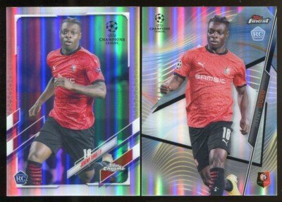 (2) JEREMY DOKU RC 2020-21 Topps Chrome Finest UEFA UCL Rookie ...
