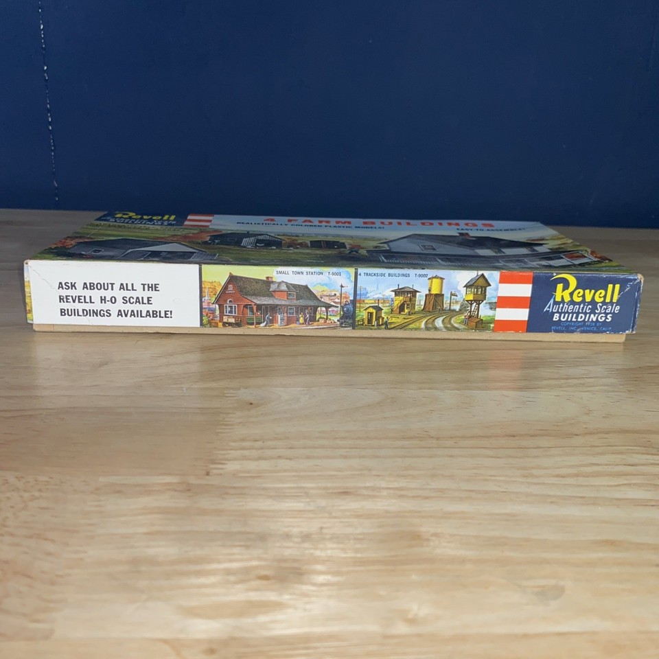 Original Revell HO scale 4 Farm Buildings Kit - Open | eBay