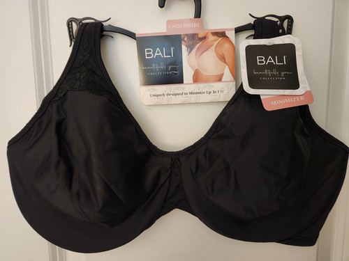 Bali Women's 38DD Beautifully You BLACK Minimizer Underwire Bra DFW385 ...