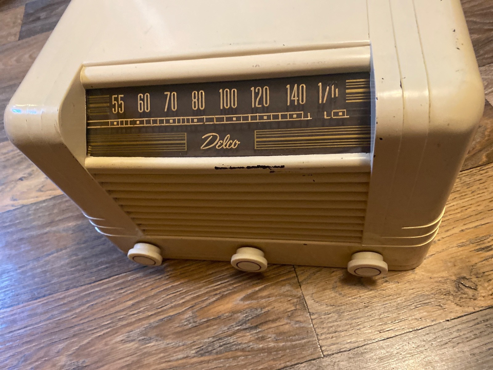 Vintage Delco Bakelite Tube Radio Ivory Parts Only | eBay