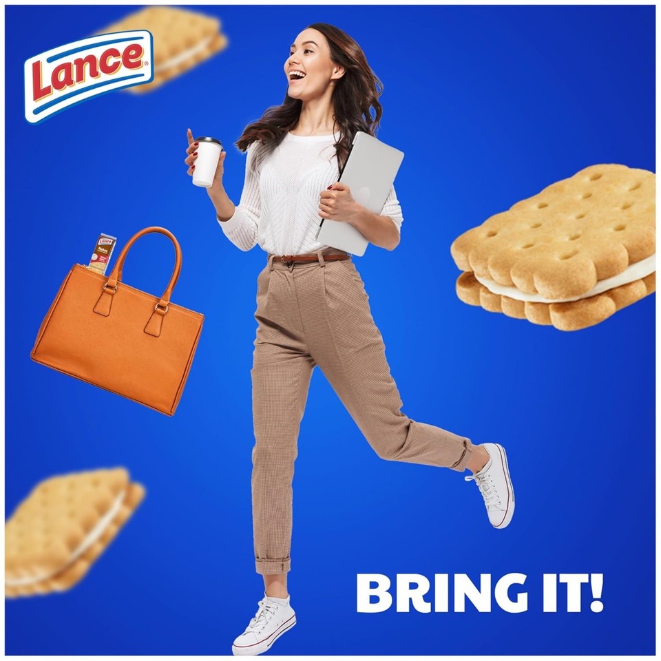Lance Sandwich Snack Cookies Crackers, Nekot Vanilla Creme, 10 ...