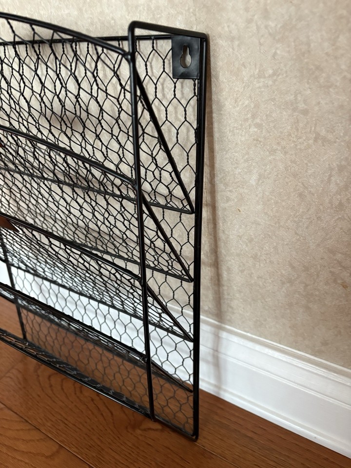 Organizer Wall Mount 5 Tier Metal Chicken Wire Hanging File Holder ...