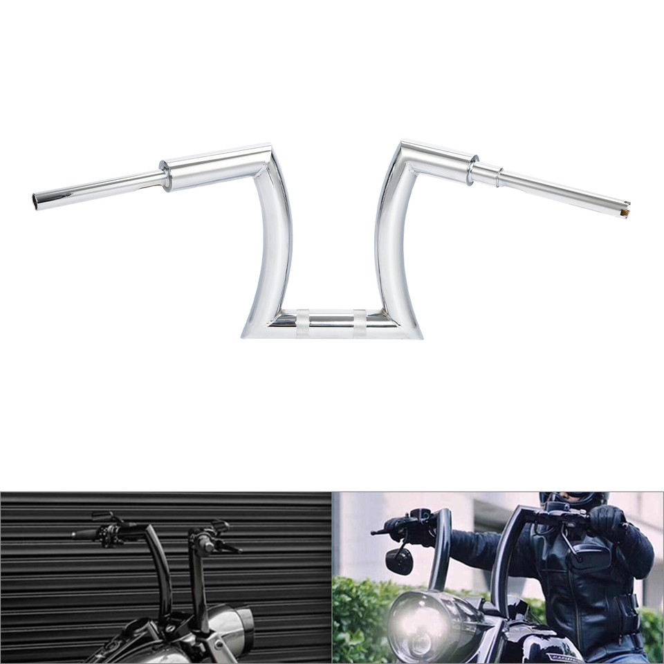 14" Rise 2'' Ape Hanger Handlebar Fit For Harley Softail Fatboy Chrome ...