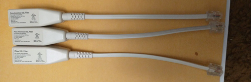 (3) DSL Splitter Filters, 2 Way Phone Line Splitter for Telephone with ...