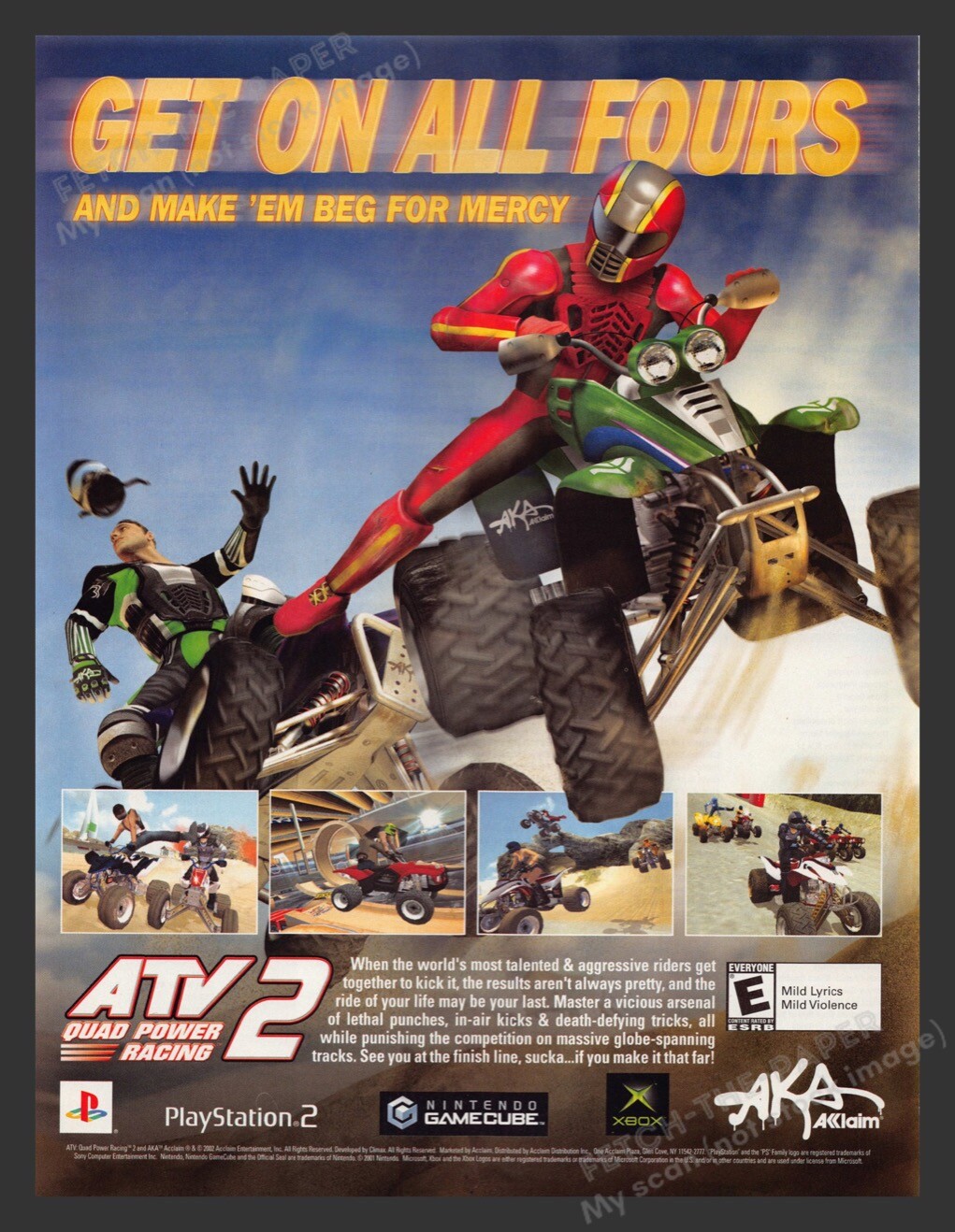 ATV 2: Quad Power Racing 2000s Video Game Print Advertisement Ad 2003 ...