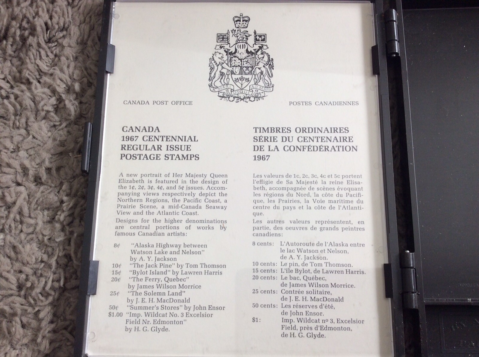 1867-1967 Canada Centennial Issue Stamp Set (12) In Case | eBay