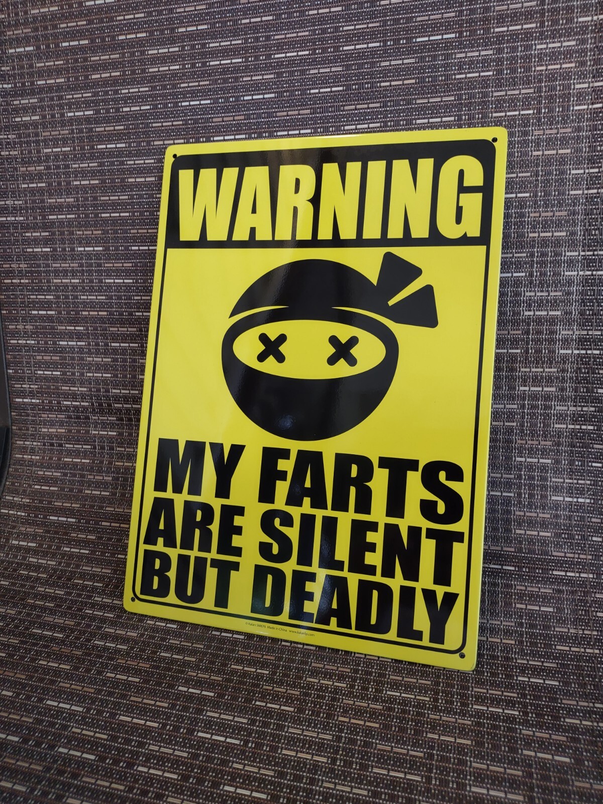 Metal Tin Sign Warning Farts Silent Deadly Man Cave Home Wall Decor ...