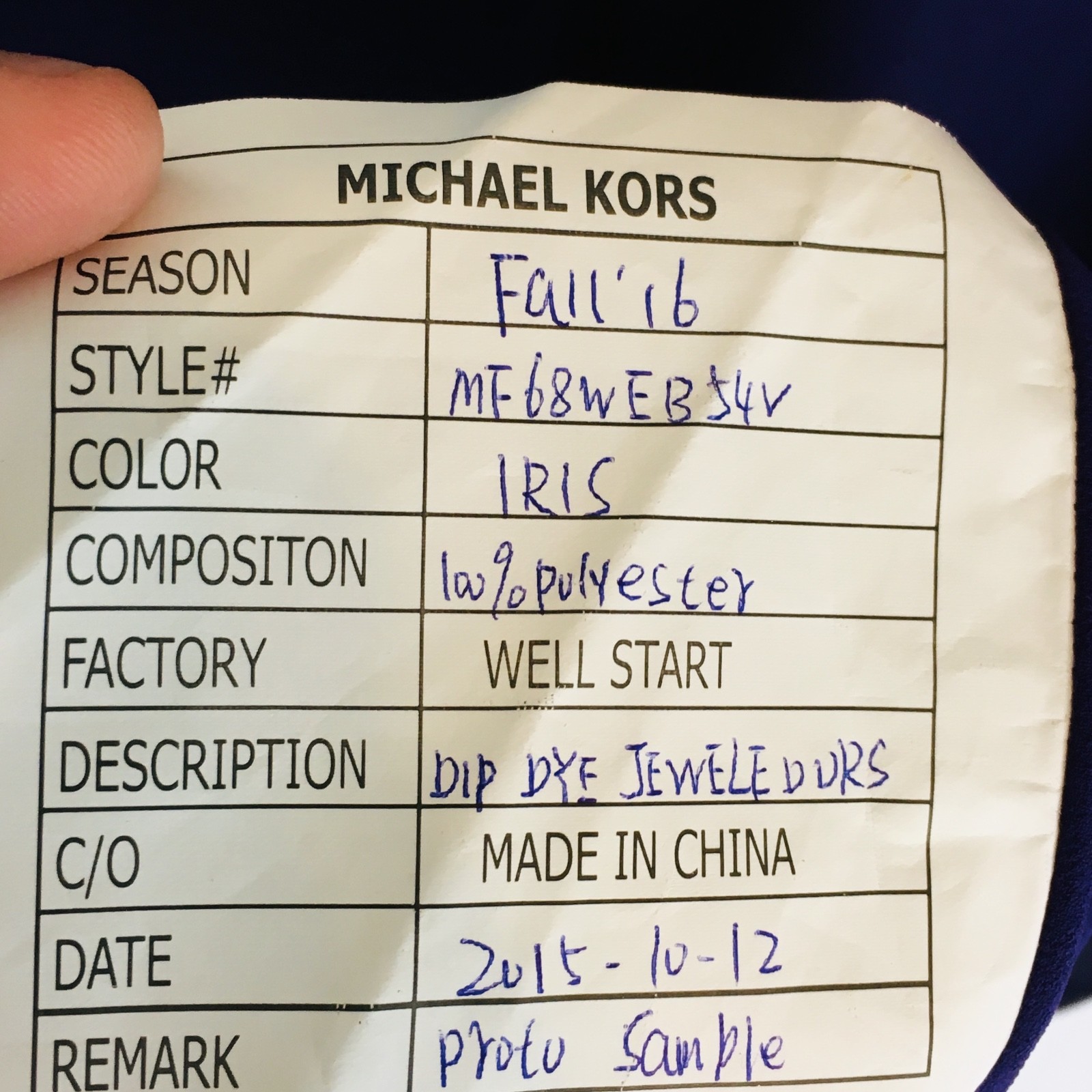 MICHAEL KORS PROTO SAMPLE Iris Purple Cut Out Back Di… - Gem