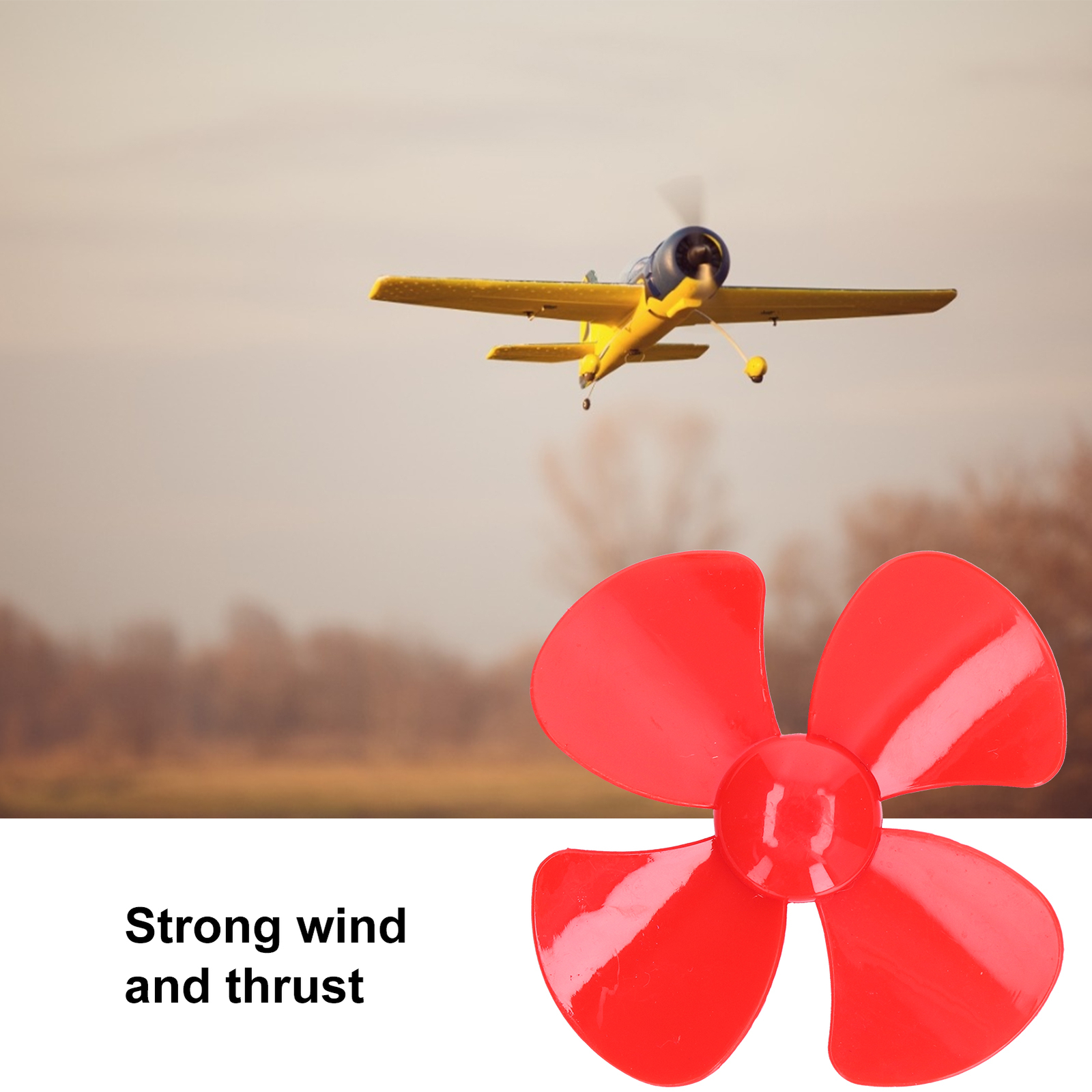 (red)Propeller Light Weight 40mm RC Vehicle Propellers Durable For DIY ...