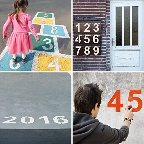 18 Inch Large Number Stencils Reusable Number Painting Stencil Plastic ...