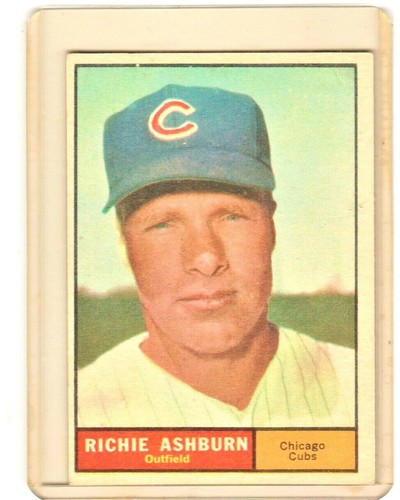 NICE VINTAGE 1961 TOPPS BASEBALL CARD #88 RICHIE ASHBURN CHICAGO CUBS ...