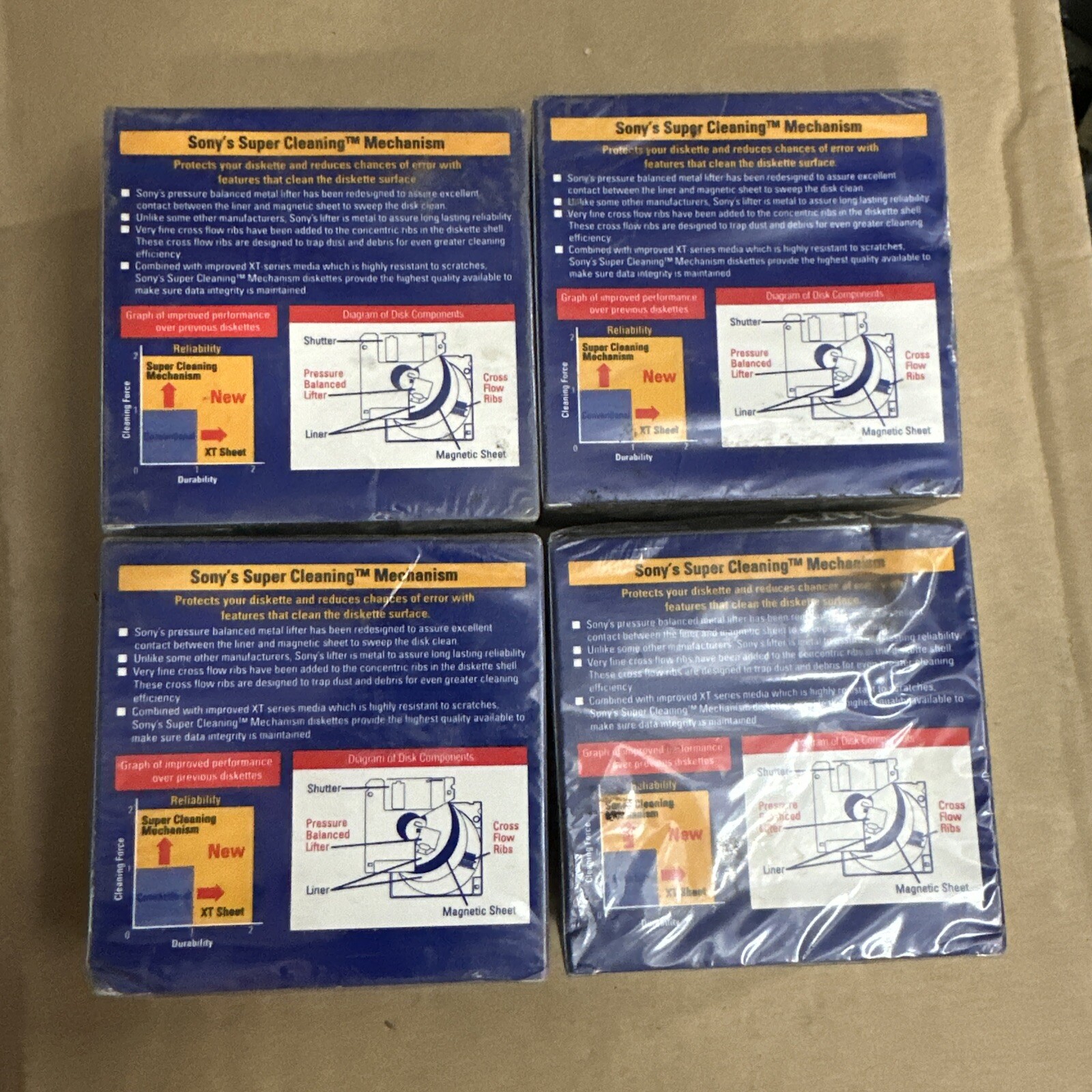 Lot Of 5 Sony 2HD 3.5" Floppy Disk Pack of 10 Diskettes - SEALED New ...