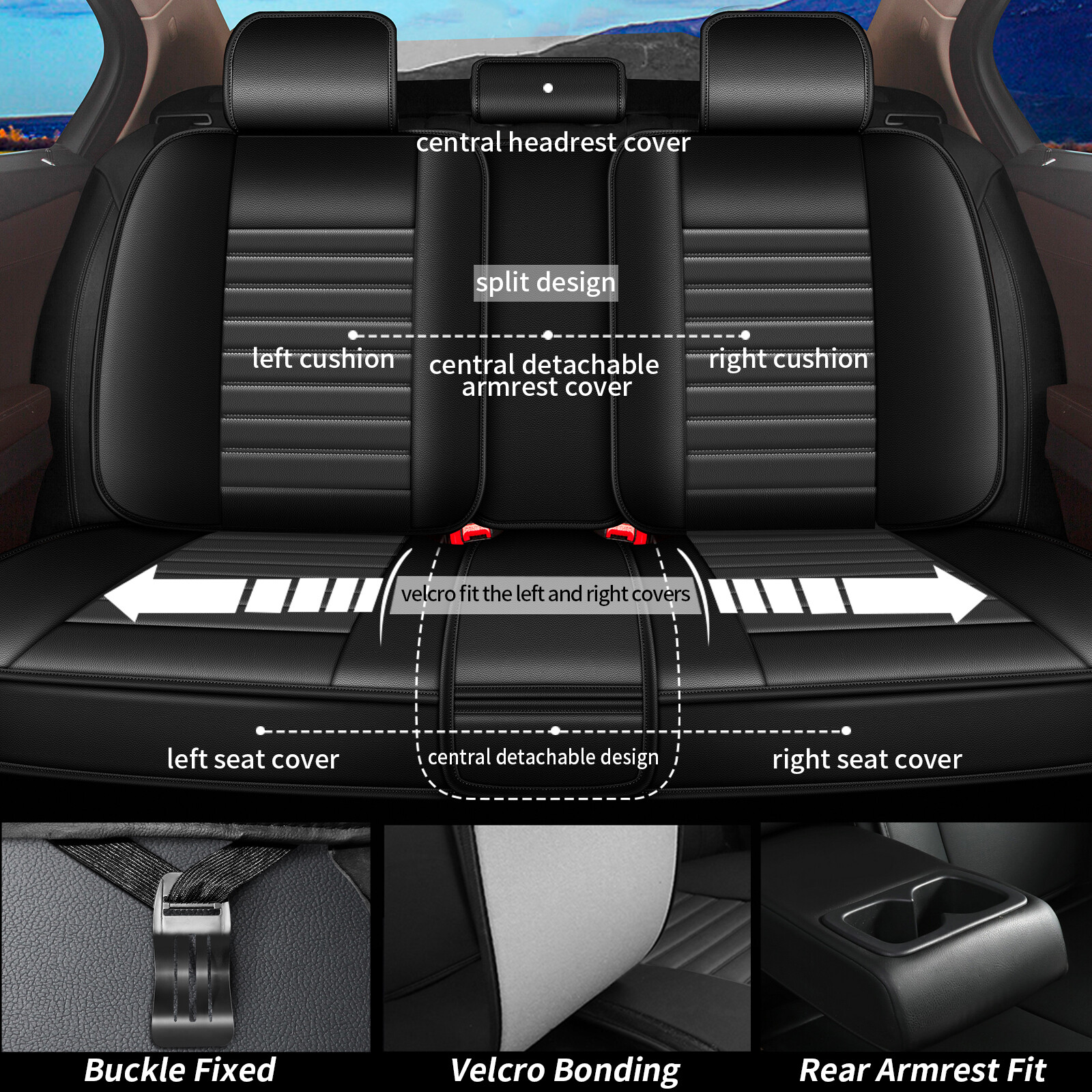 For Toyota 4Runner 2003-2023 Car Seat Covers PU Leather Cushion ...