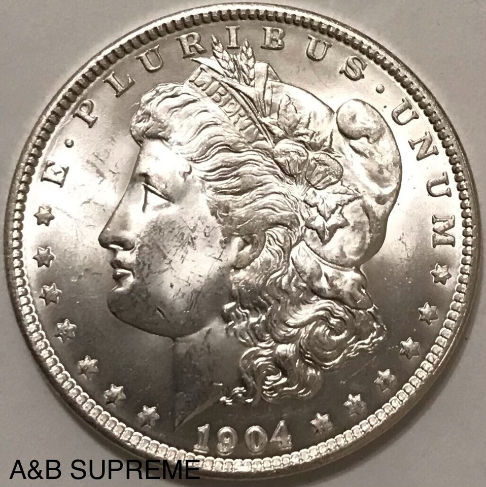 Morgan Dollar From OBW Roll Estate Hoard Choice-Gem Bu Uncirculated 90% ...