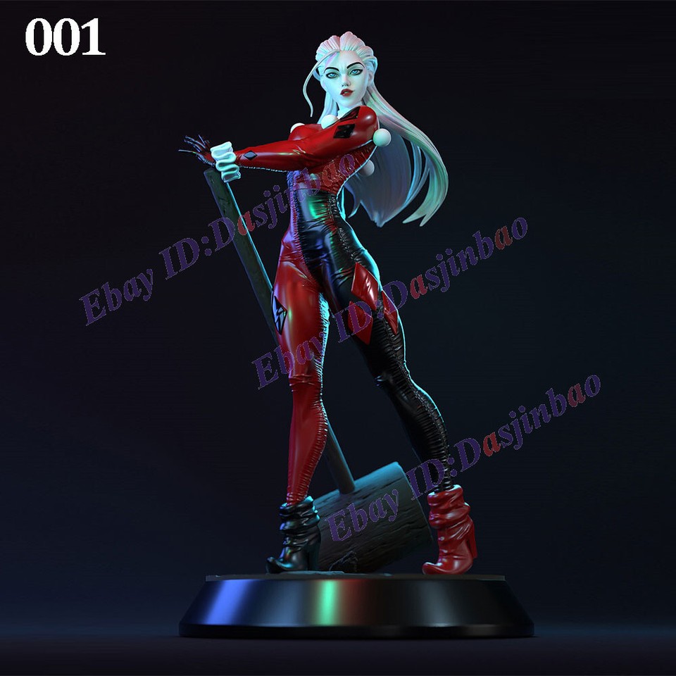 Harley Quinn Cartoon Figure 3D Print Model Kit Unpainted Unassembled 2 ...