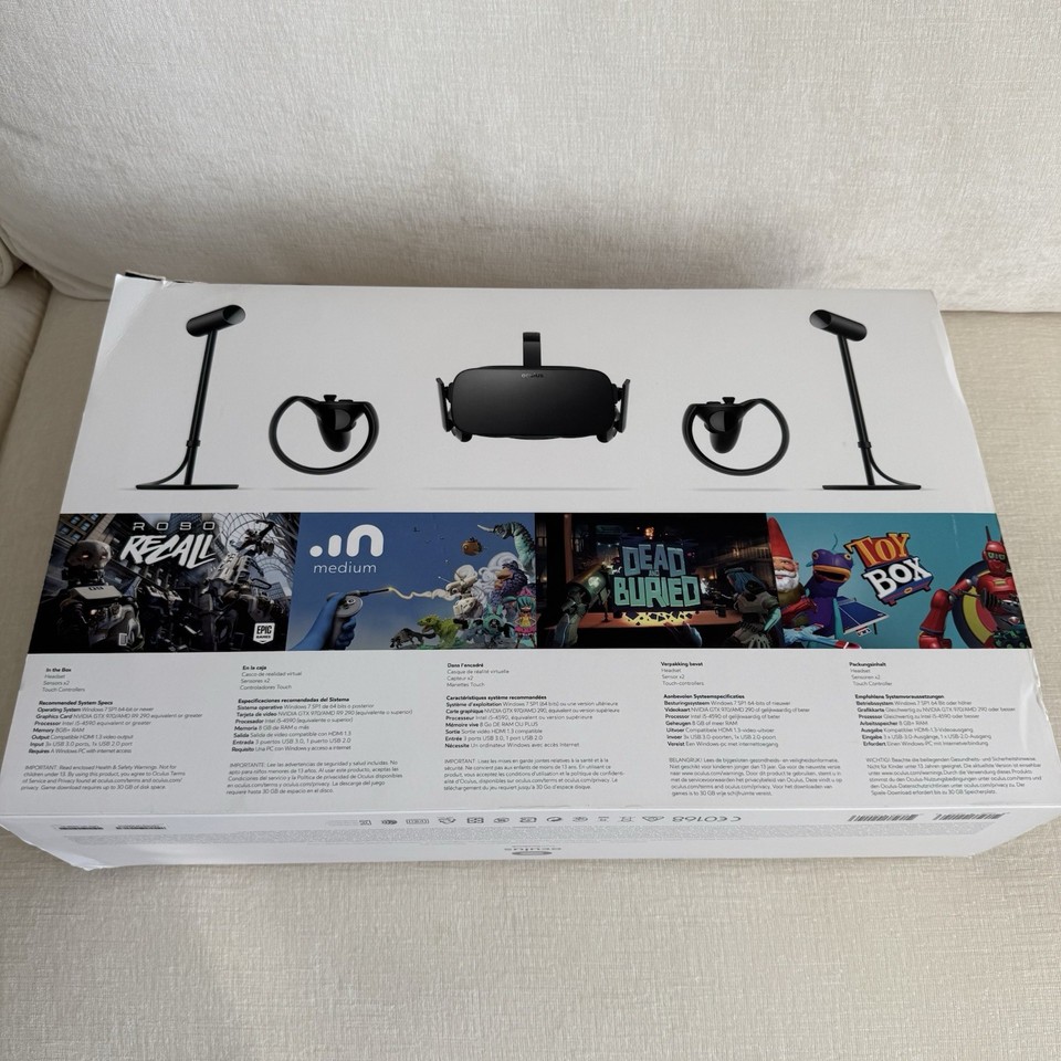 Oculus Rift CV1 VR Headset, Full Set With Controllers, Headset, Sensors ...