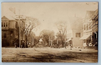 1914 View Of Main Street Round Pond Maine ME RPPC Photo Posted Antique ...