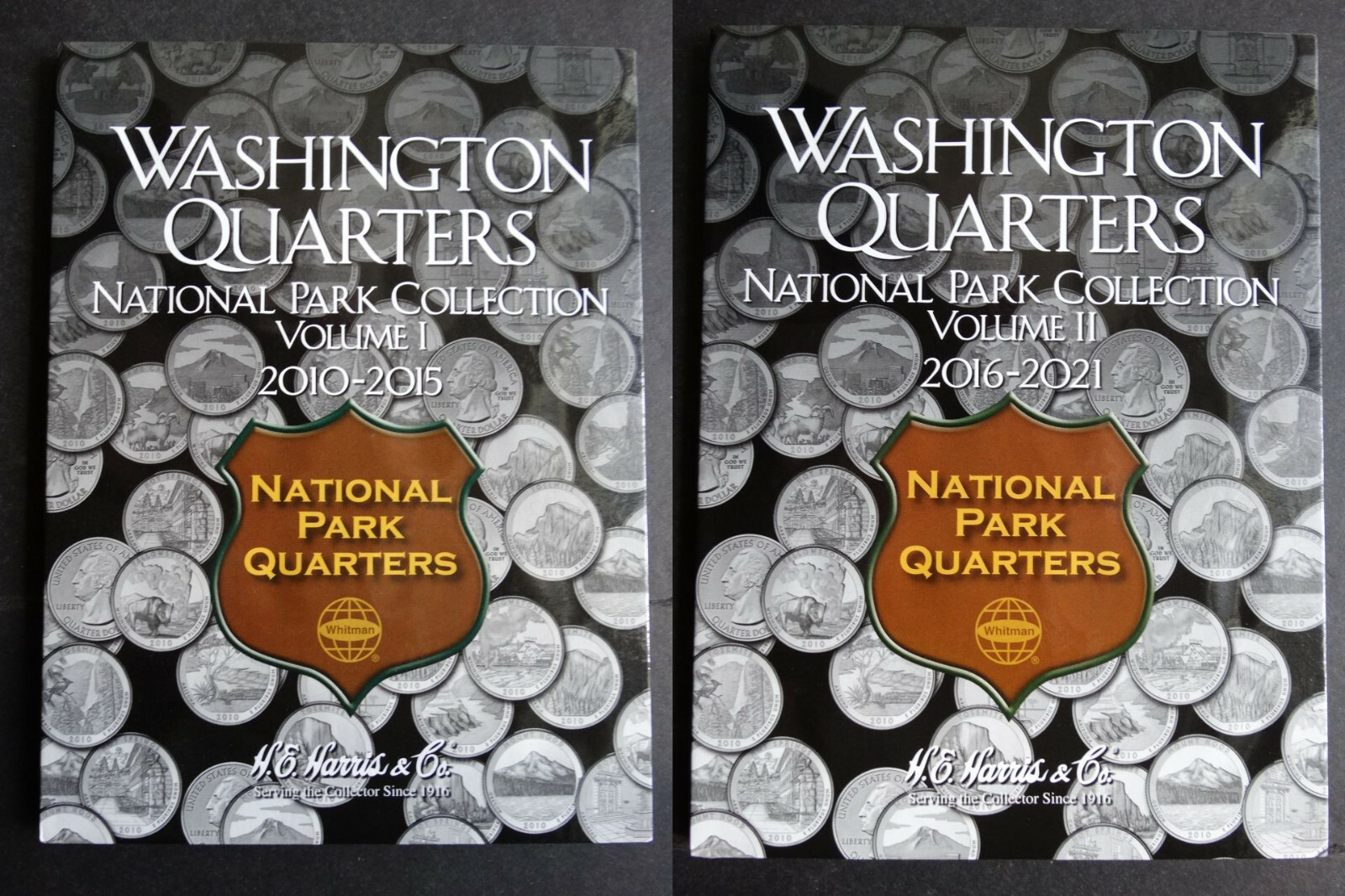 Set of 2 He Harris National Park Quarters Coin Folder 1 & 2 2010-2021 ...