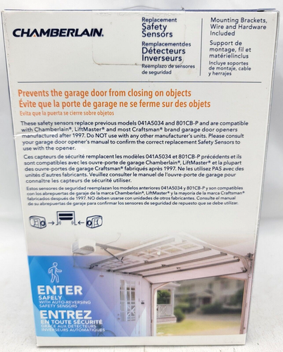 Chamberlain 820CB Garage Safety Sensors - Black for sale online | eBay
