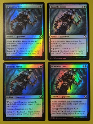 FOIL Bramble Armor x4 Innistrad: Midnight Hunt 4x MTG Magic the ...