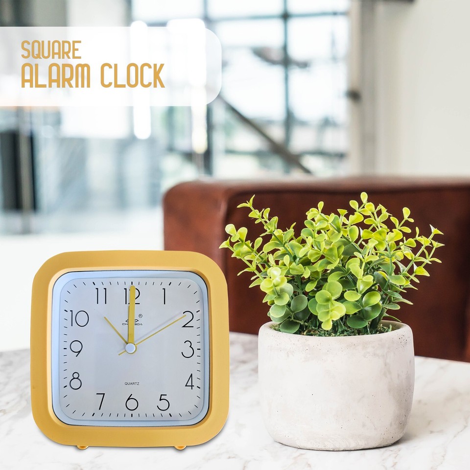 Alarm Clocks Bedside Ticking Table Clock With Analog Display Desk Clock ...