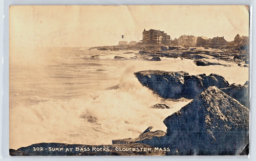 Bass Rocks, Gloucester, Massachusetts (1915) RPPC - Antique Postcard | eBay