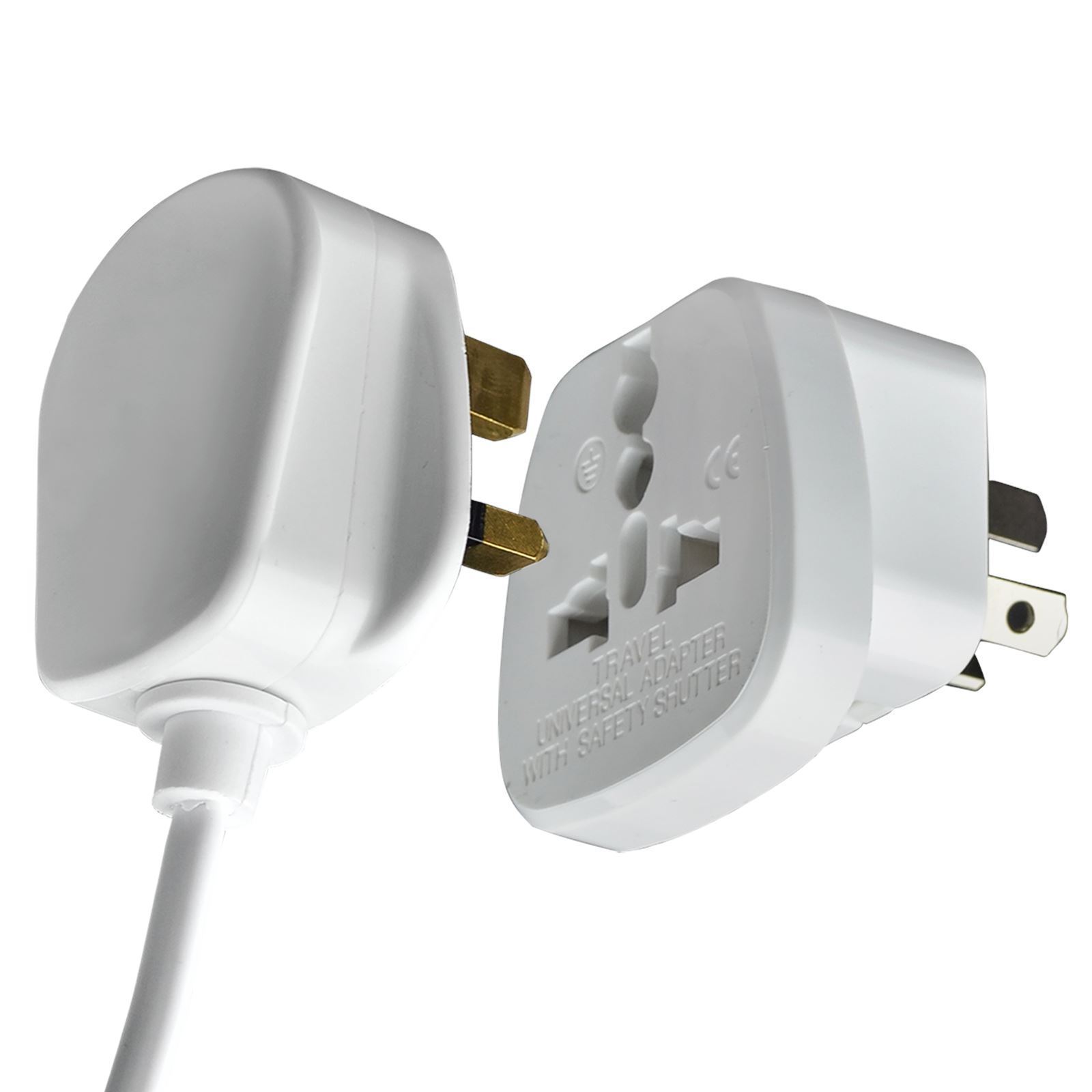 NEW UK/EU to China Chinese AC Mains 2 & 3 Pin Travel Plug Convertor ...