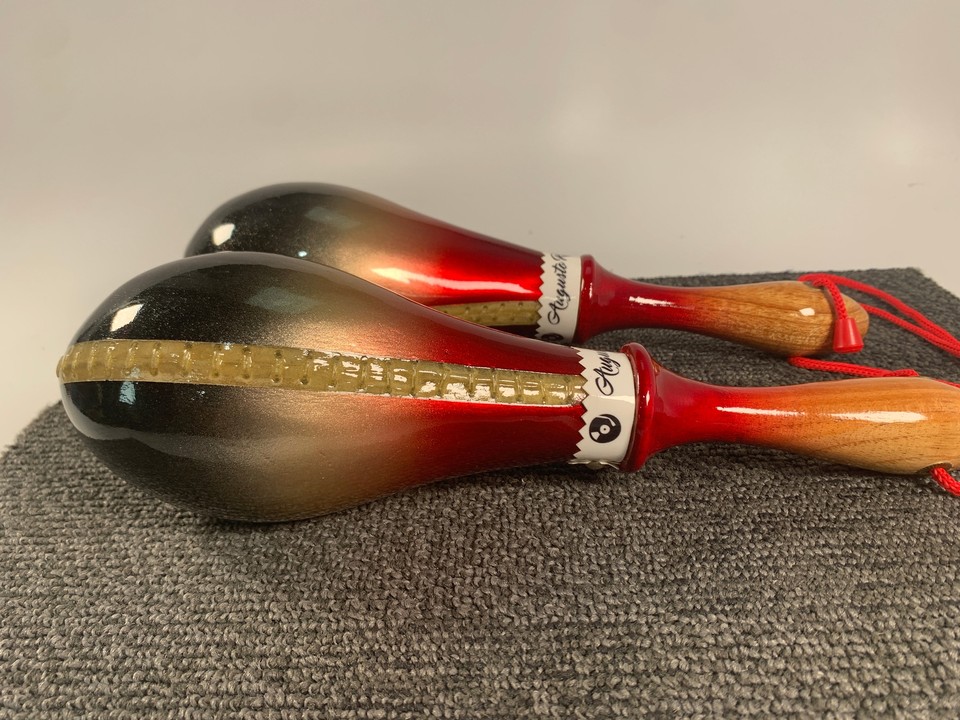 Maracas Professional Silver/Gold/Red Metallic w/bag | eBay