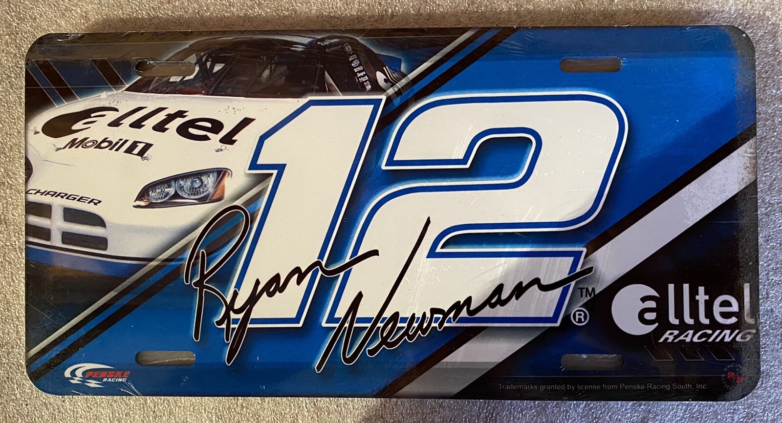 Ryan Newman #12 ALLTEL Metal License Plate NASCAR | eBay