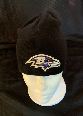 NFL Team Apparel BALTIMORE RAVENS Winter Hat Beanie EUC BLACK YOUTH | eBay