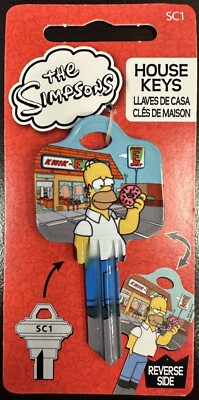 THE SIMPSONS - Homer & The Donut House Key Blank SC1 Keyway (SC1-SM1 ...