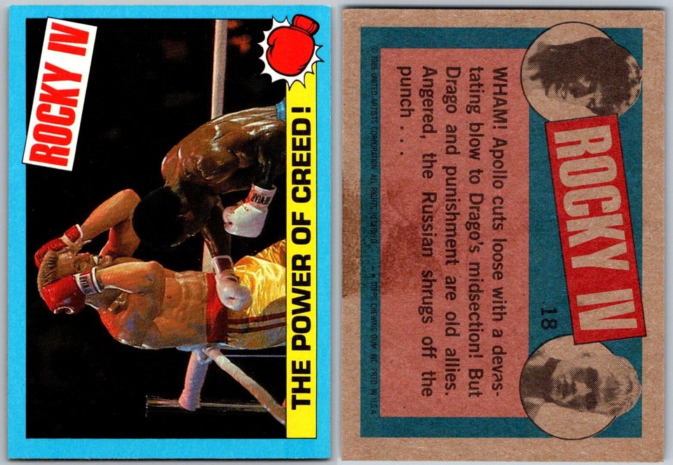 1985 Topps Rocky IV Movie Cards - U Pick Complete Your Set - Good | eBay