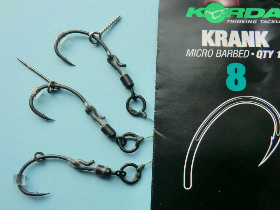 3 X RONNIE RIGS KORDA KRANK HOOKS CARP HAIR RIGS CHOICE HOOKS & BAIT COMPONENTS | eBay UK
