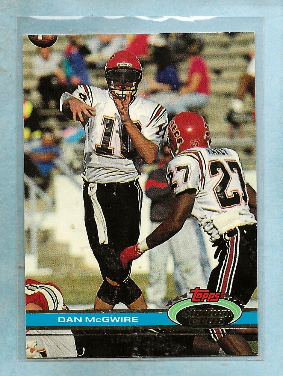 DAN McGWIRE - 1991 Stadium Club "Rookie" - #272 - Seahawks | eBay