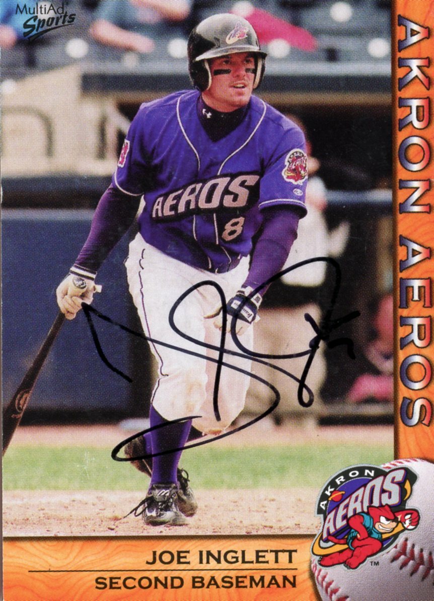 2004 Akron Aeros JOE INGLETT Signed Card autograph RC INDIANS brewers ...