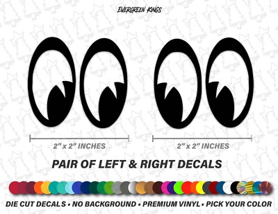 MOONEYES PAIR Logo x2 Sticker Vinyl Decal Drag Racing Hot Rat Rod ...