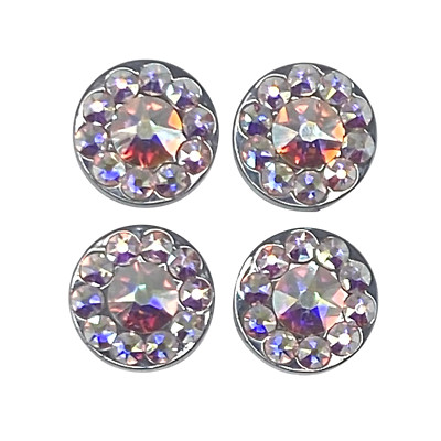 4 Handmade Bling Screw Cap Covers made with Crystal AB Swarovski ...