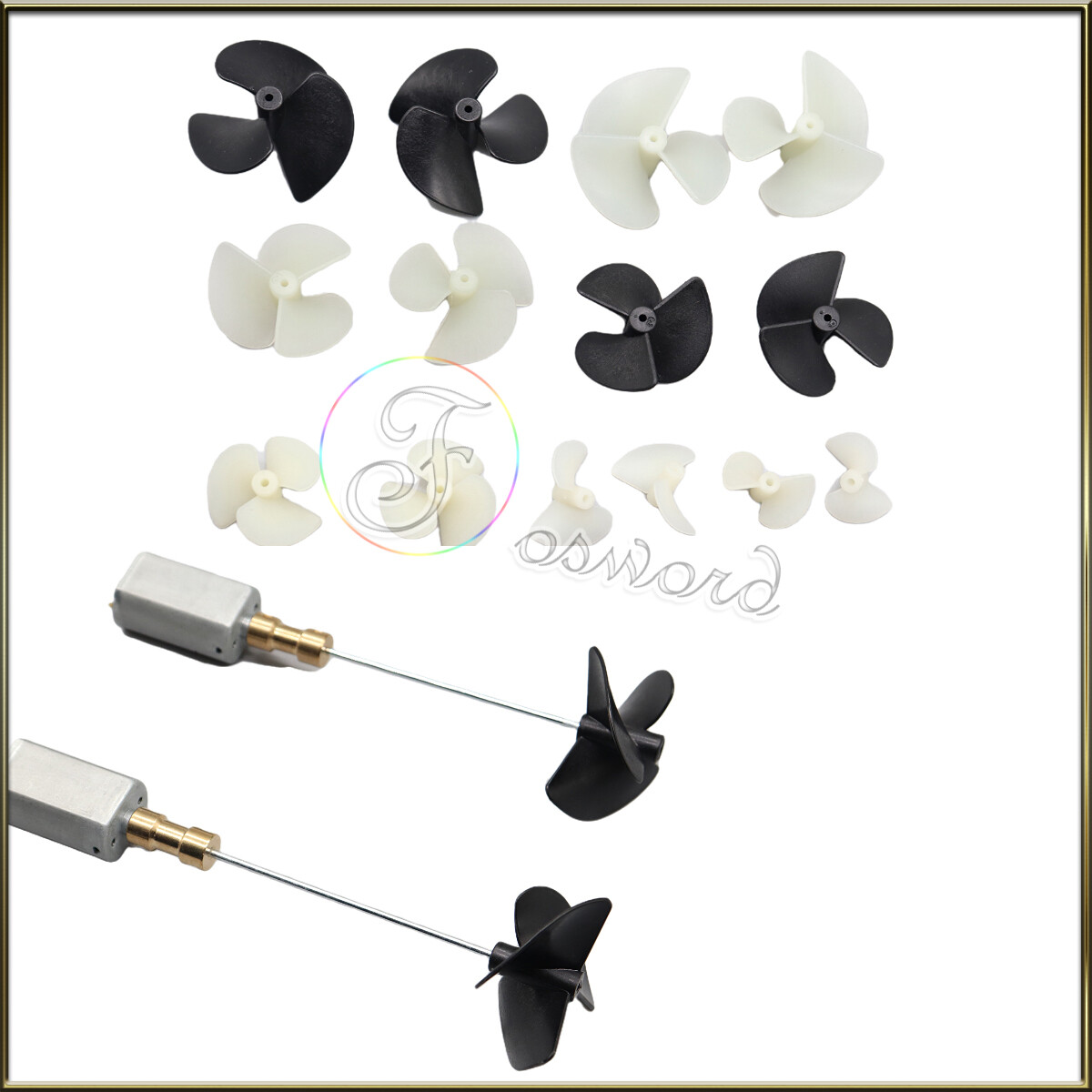 28/36/42mm 3 Blade Ship Boat Propeller 2mm Shaft Props Plastic For RC ...