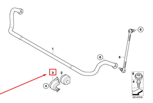 BMW 3 E90 Stabilisatorhalterung vorne 31356770352 6770352 NEU ORIGINAL ...
