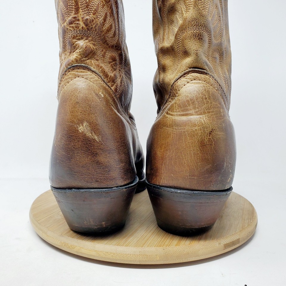 Boulet Boots Mens 9 3E WIDE Brown Leather Cowboy Shoes 1867 HillBilly ...