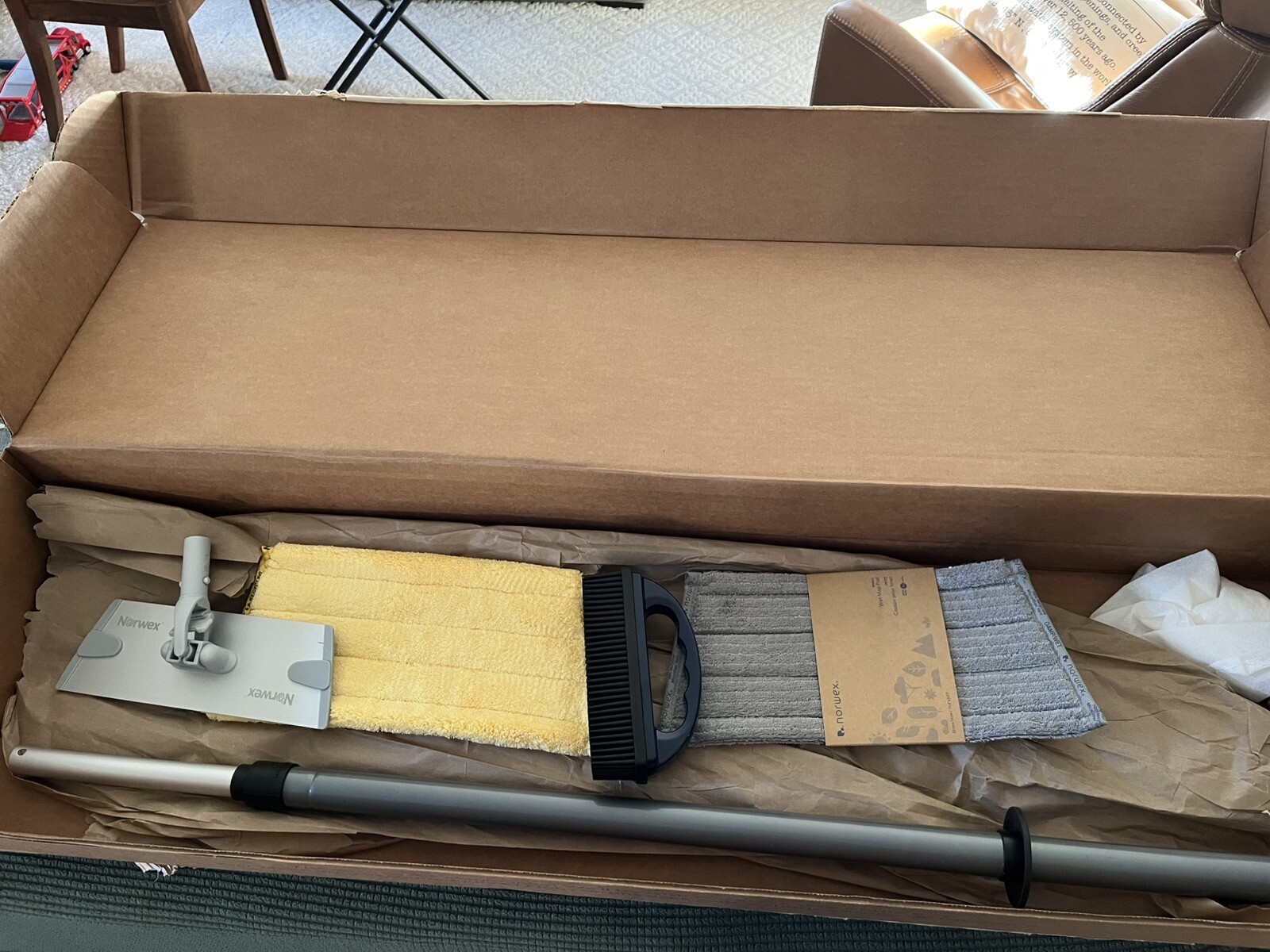 Norwex Superior Mini Mop System with Telescoping Handle +Brush | eBay