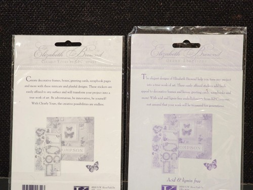 2 PACKS SEALED Elizabeth Brownd Grand Adhesives Festive Christmas Tags ...
