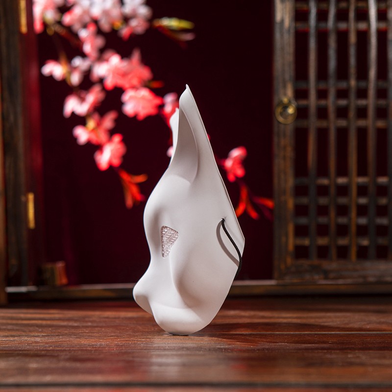 1pc Mesh Yarn Eyes Cat Face White Mask Matte Fox DIY Blank PVC Masks ...