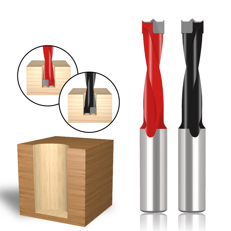 2Pcs 5x70mm Boring Dia Carbide Tipped Brad Point Wood Drill Bit Right ...