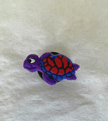 Original Jibbitz Croc/Shoe Charm: Purple Sea Turtle with Red Shell, new ...