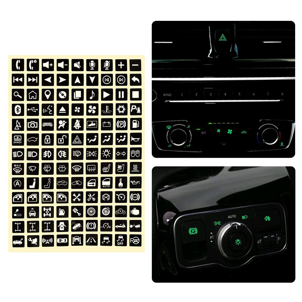 Car Luminous Rocker Switch Label Decal Circuit Fuse Instrument Panel ...